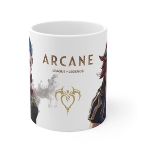 Arcane Vi and Jinx Mug, League of Legends Coffee Cup, Video Game ...