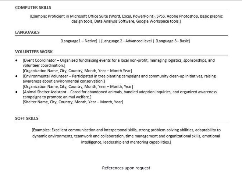 Professional Resume Template - Simple CV - Etsy