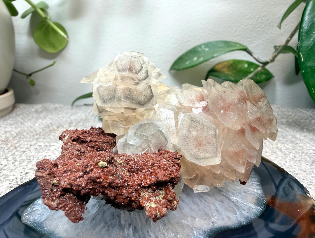 Stacked Tower Calcite on Iron Ore Matrix, Daye Hubei, China - Etsy