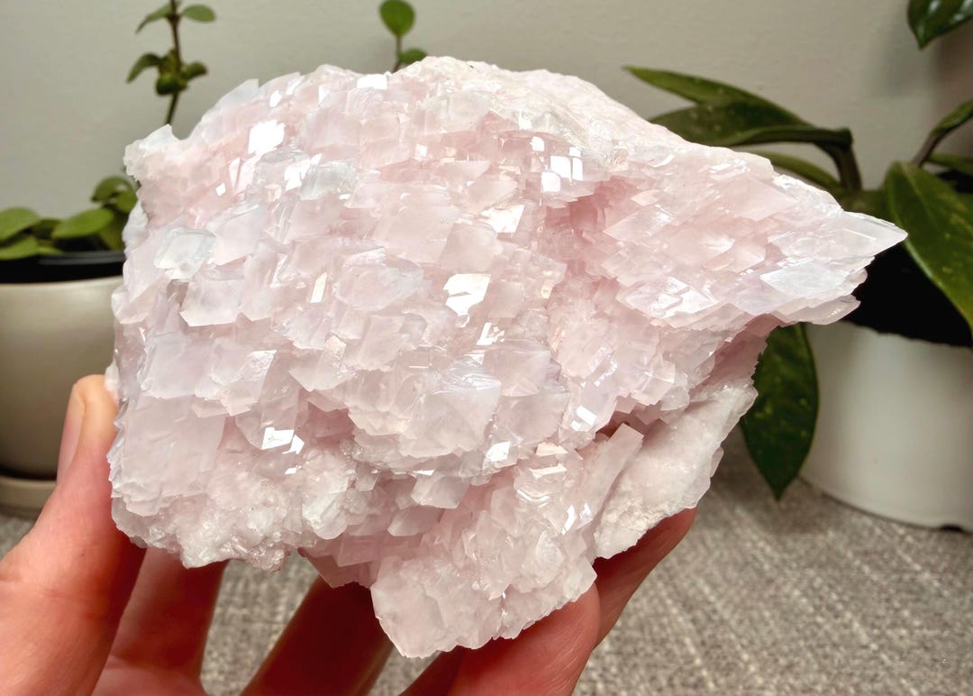 Mangano Pink Calcite Cluster, Yaogangxian Mine, China - Etsy