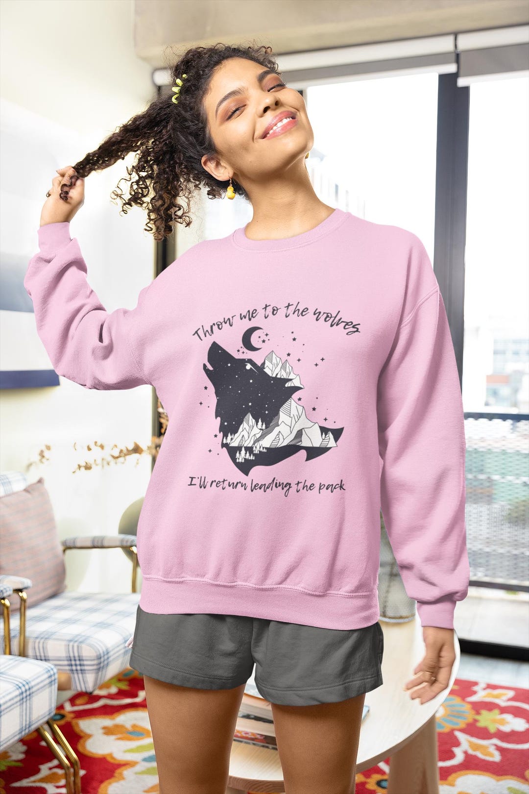 Wolf Crew Neck, Empowering Quote Sweatshirt, Wolves Pack Leader Unisex ...