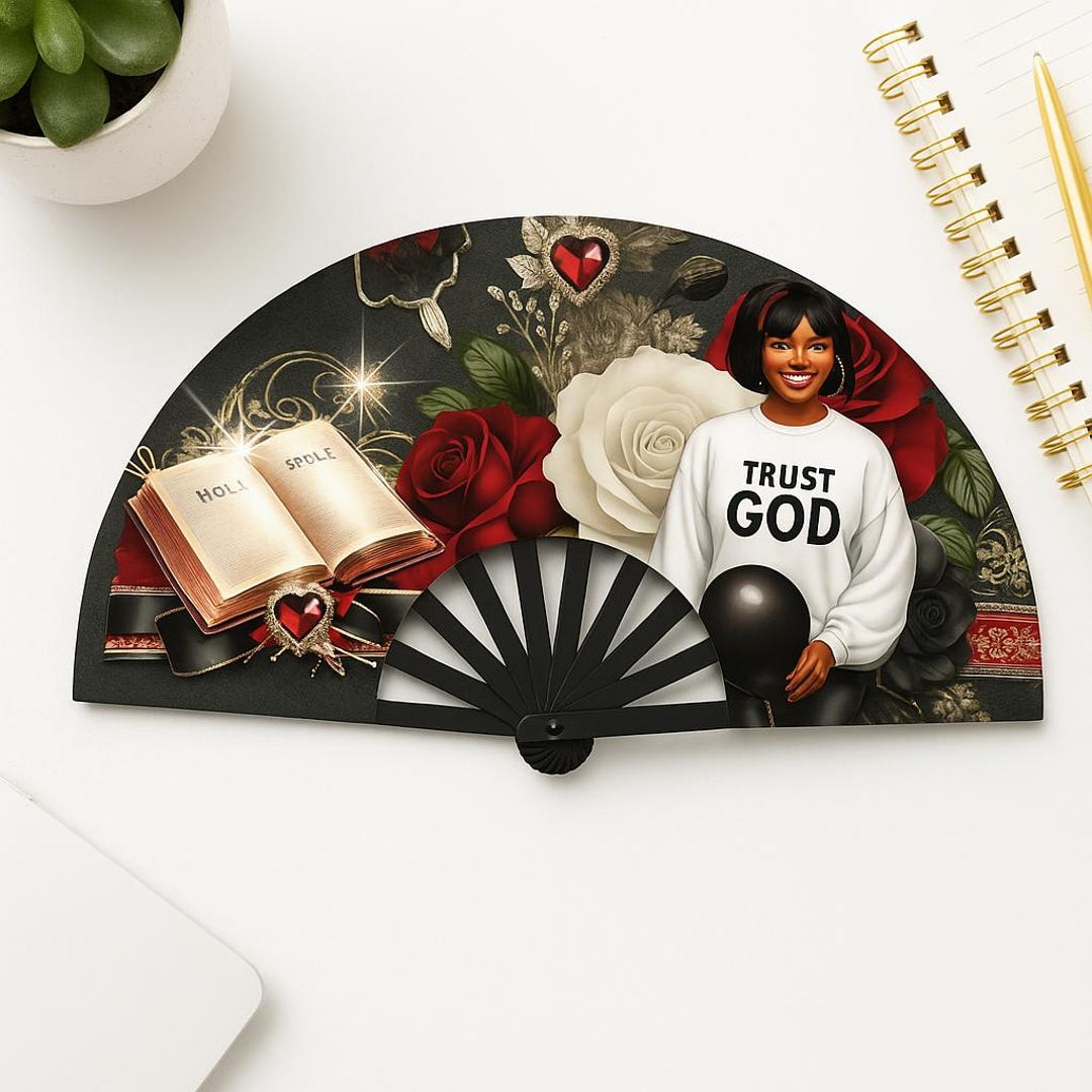 Trust God Clack Fan PNG: Christian Faith-based Design (digital Download ...