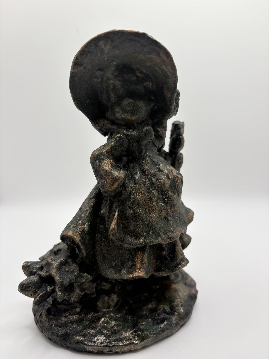 Classic Girl Statue Made From Concrete With Bronze Finish Indoors ...