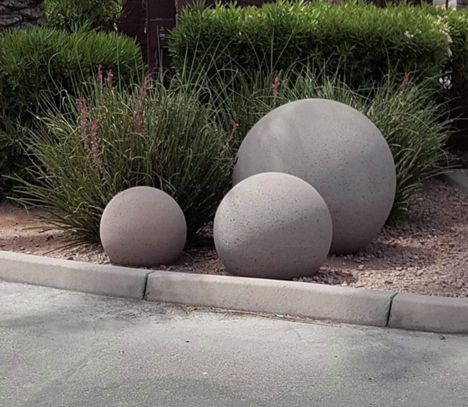 Round Cement Ball Sphere for Home or Garden Decor Indoor and Outdoor 16 ...