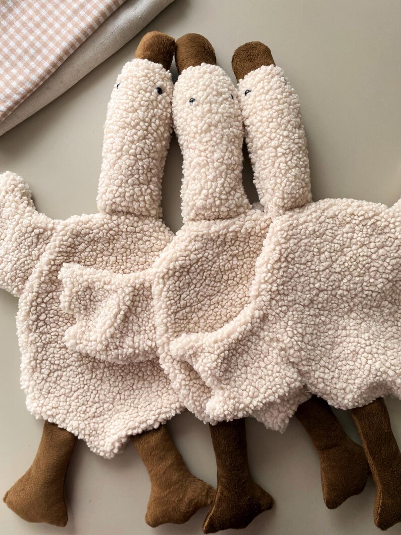 Handmade Goose Plush Toy for Babies / Kids - Soft Sleep Companion ...