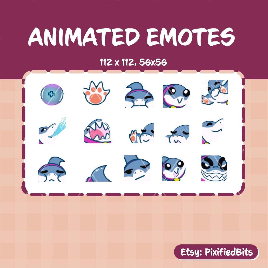 15 Animated Jeff the Land Shark Marvel Rivals Emotes Shark Emotes Cute ...