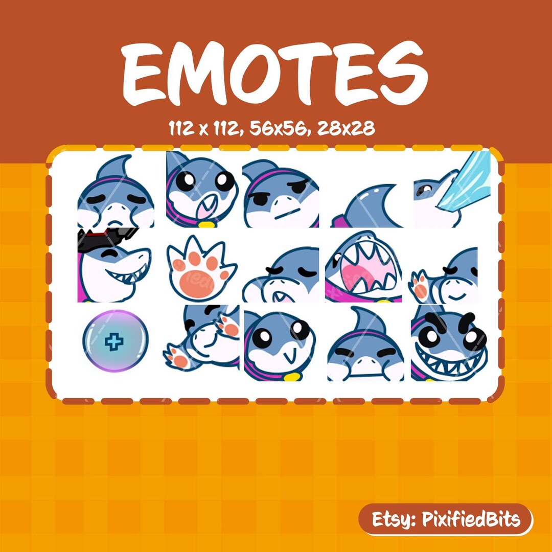 Jeff the Land Shark Marvel Rivals Emotes - Shark Emotes - Cute Shark ...