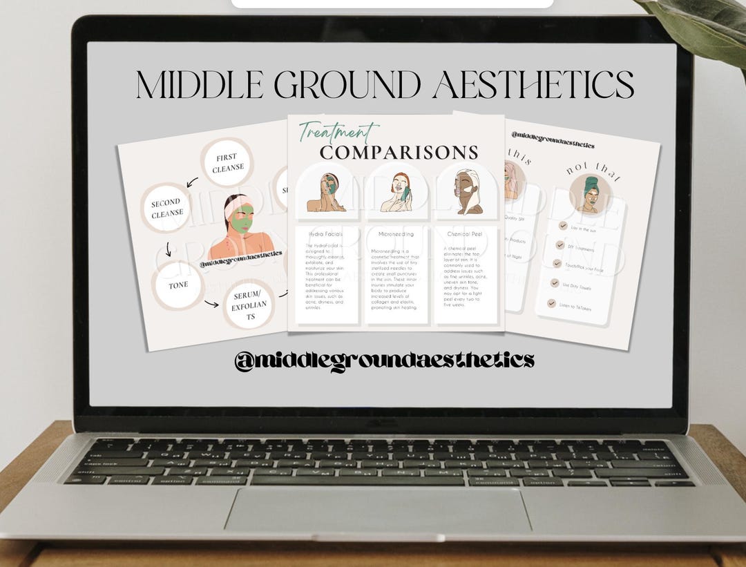 Esthetician Infographic Social Media Post Template Bundle - Canva ...