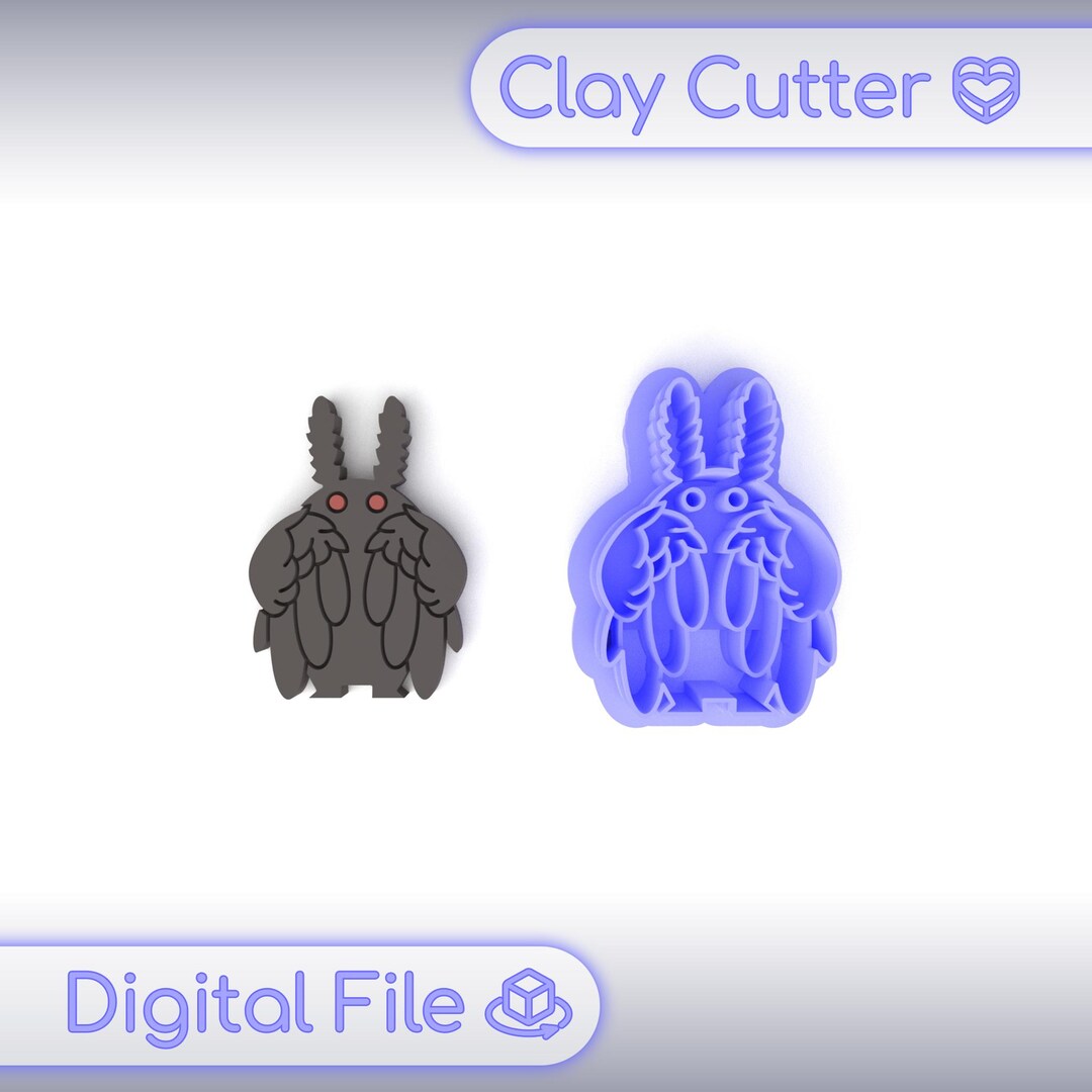 Mothman Polymer Clay Cutter | Earring DIY (digital STL File) - Etsy