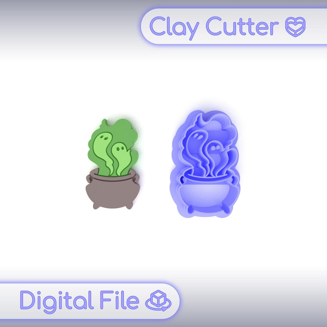 Polymer Clay Cutter "potion Cauldron" | Digital STL File | Earring ...