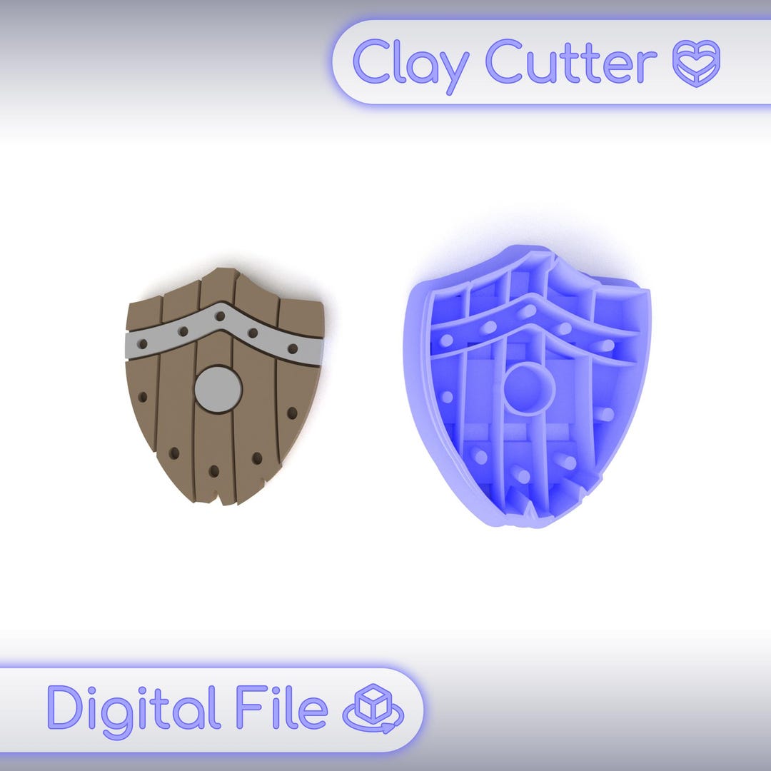 Polymer Clay Cutter "shield" | Digital STL File | Earring Cutter | 5 ...
