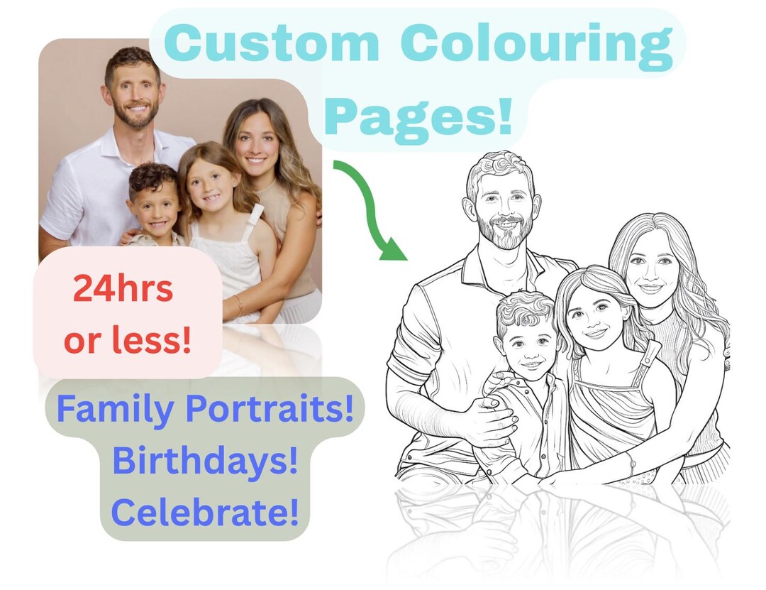 ORIGINAL: Luxury Colouring Page Creator – Turn 5 Pictures Into Custom ...