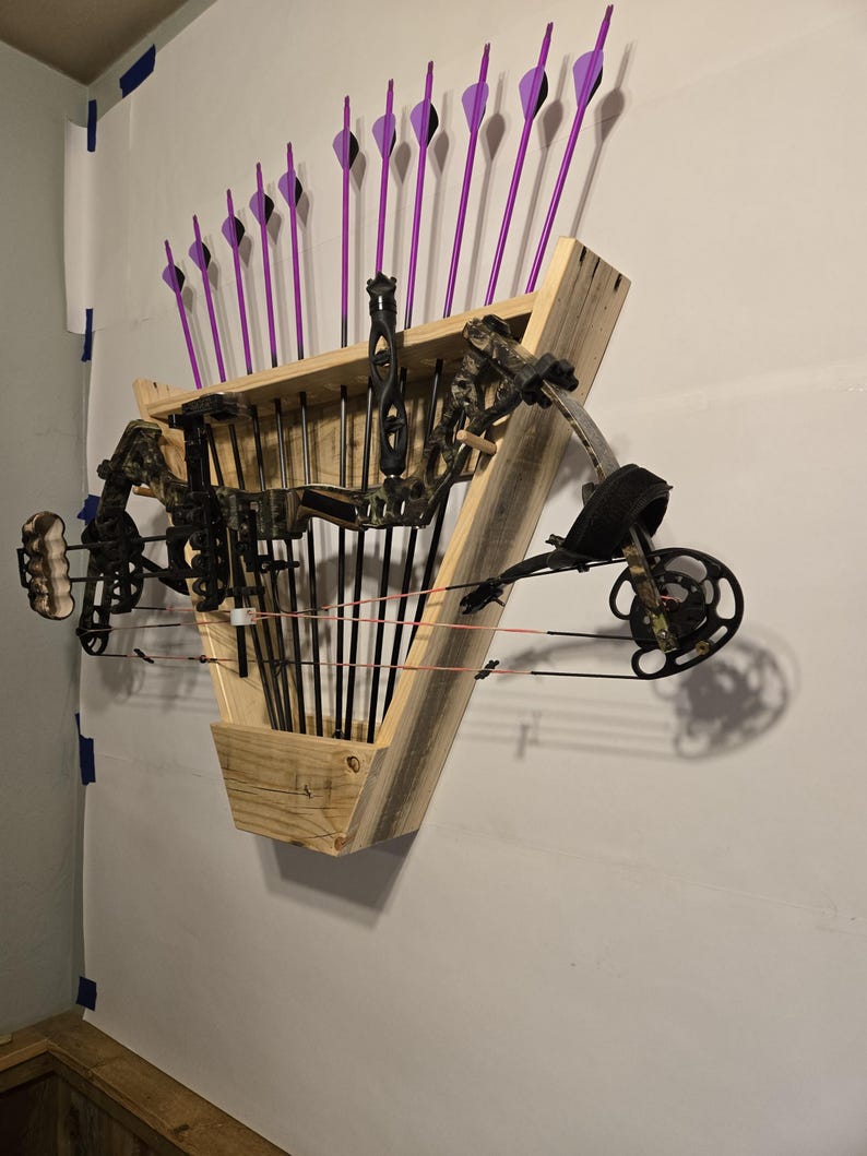 Handcrafted Reclaimed Wood Bow and Arrow Hanger - Etsy