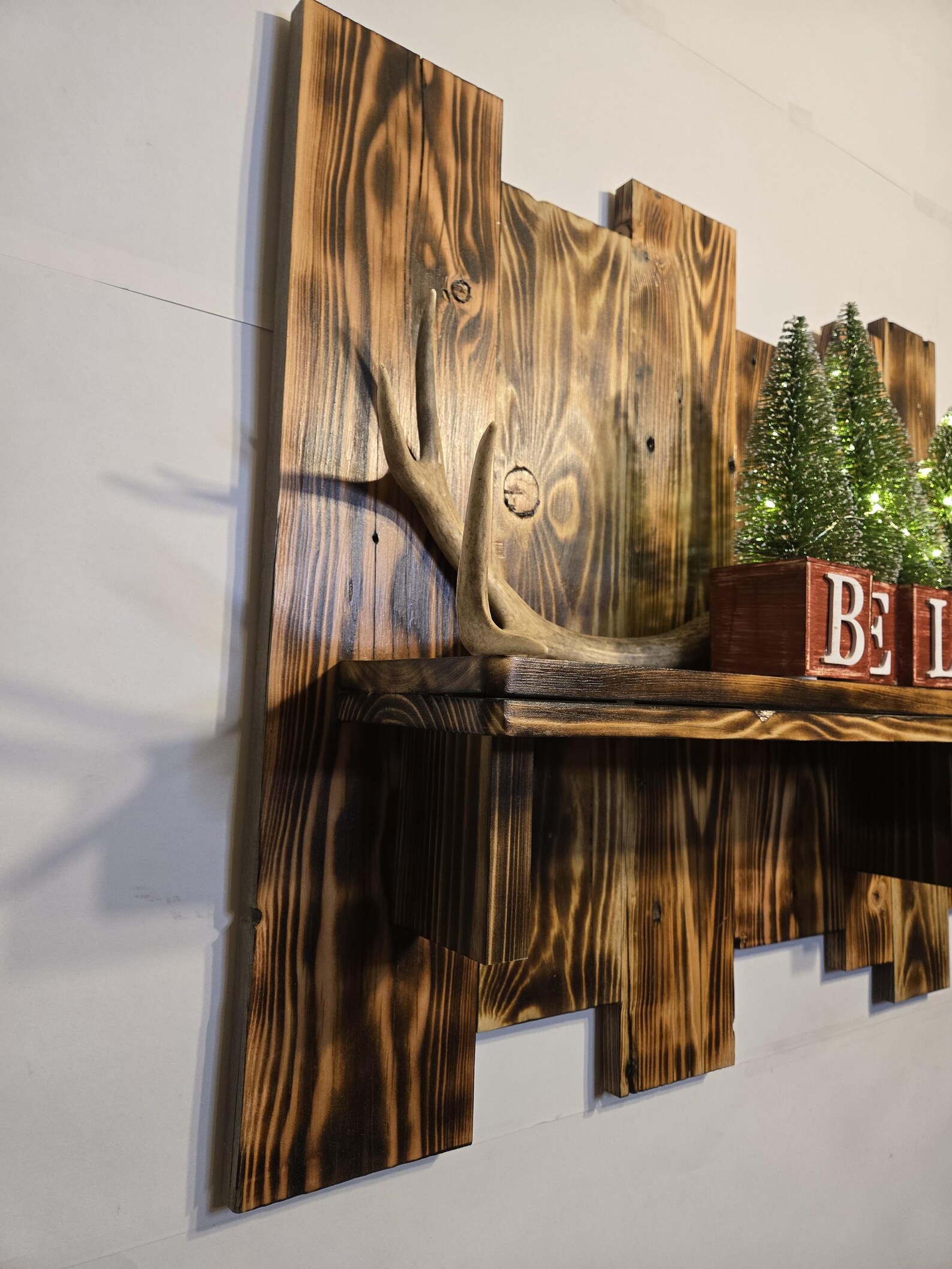 Handcrafted Reclaimed Barn Wood Shelf - Etsy