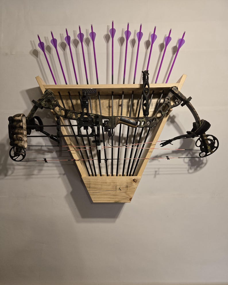 Handcrafted Reclaimed Wood Bow and Arrow Hanger - Etsy