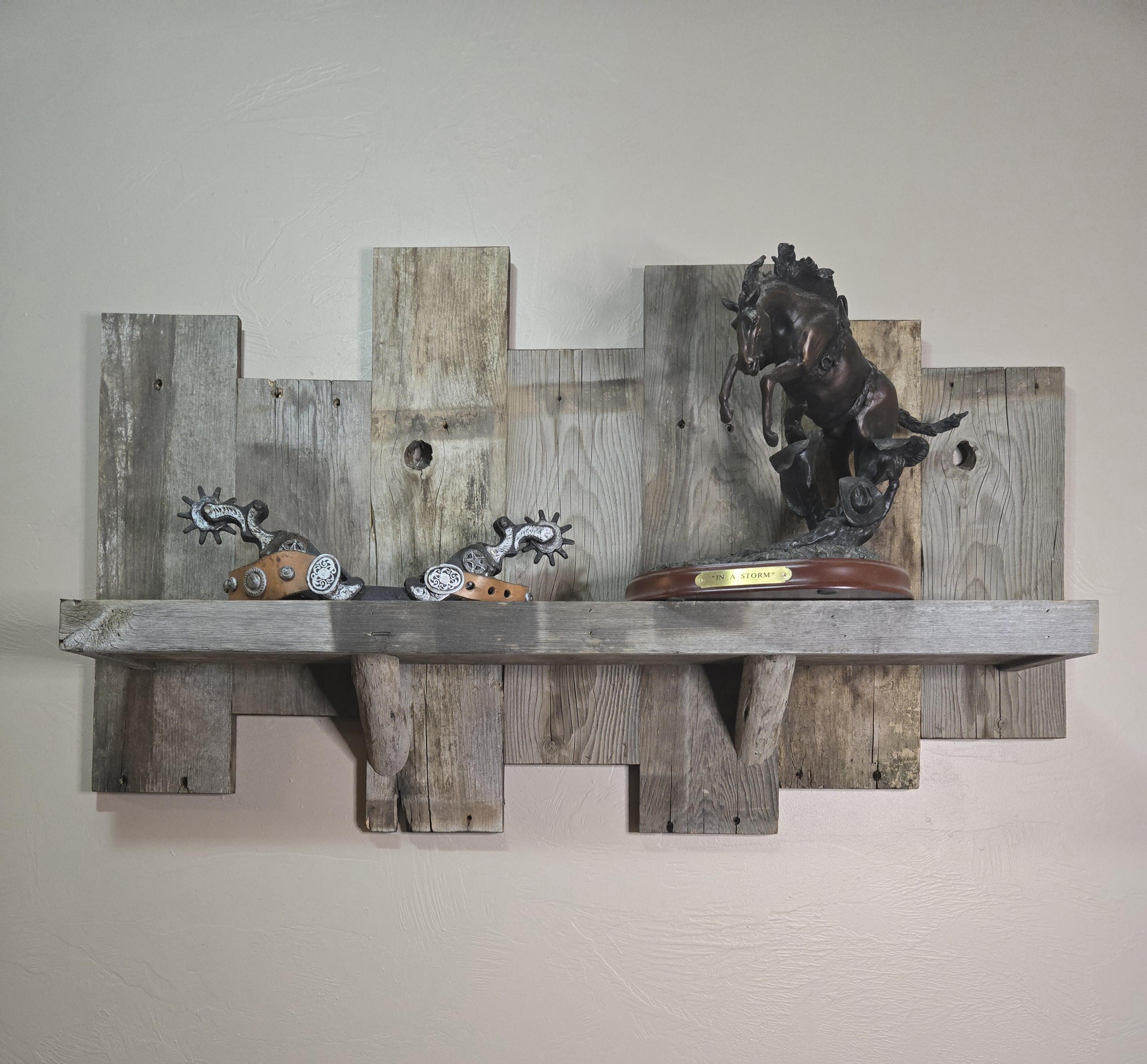 Handcrafted Reclaimed Barn Wood Shelf - Etsy