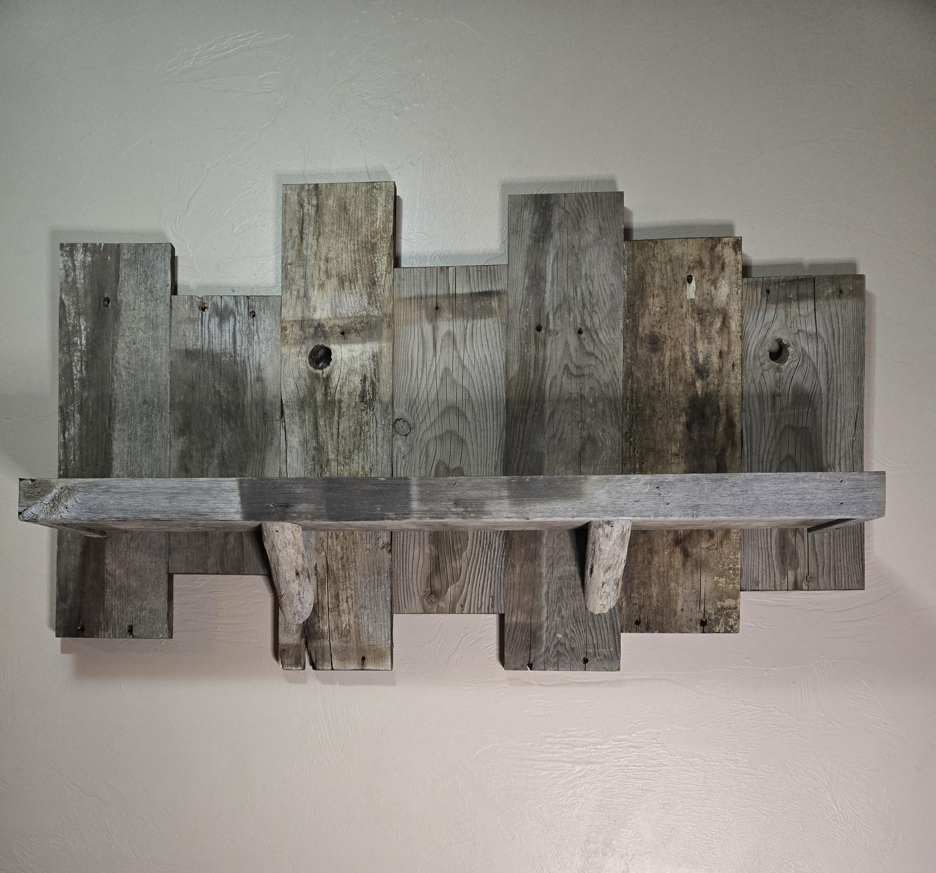 Handcrafted Reclaimed Barn Wood Shelf - Etsy