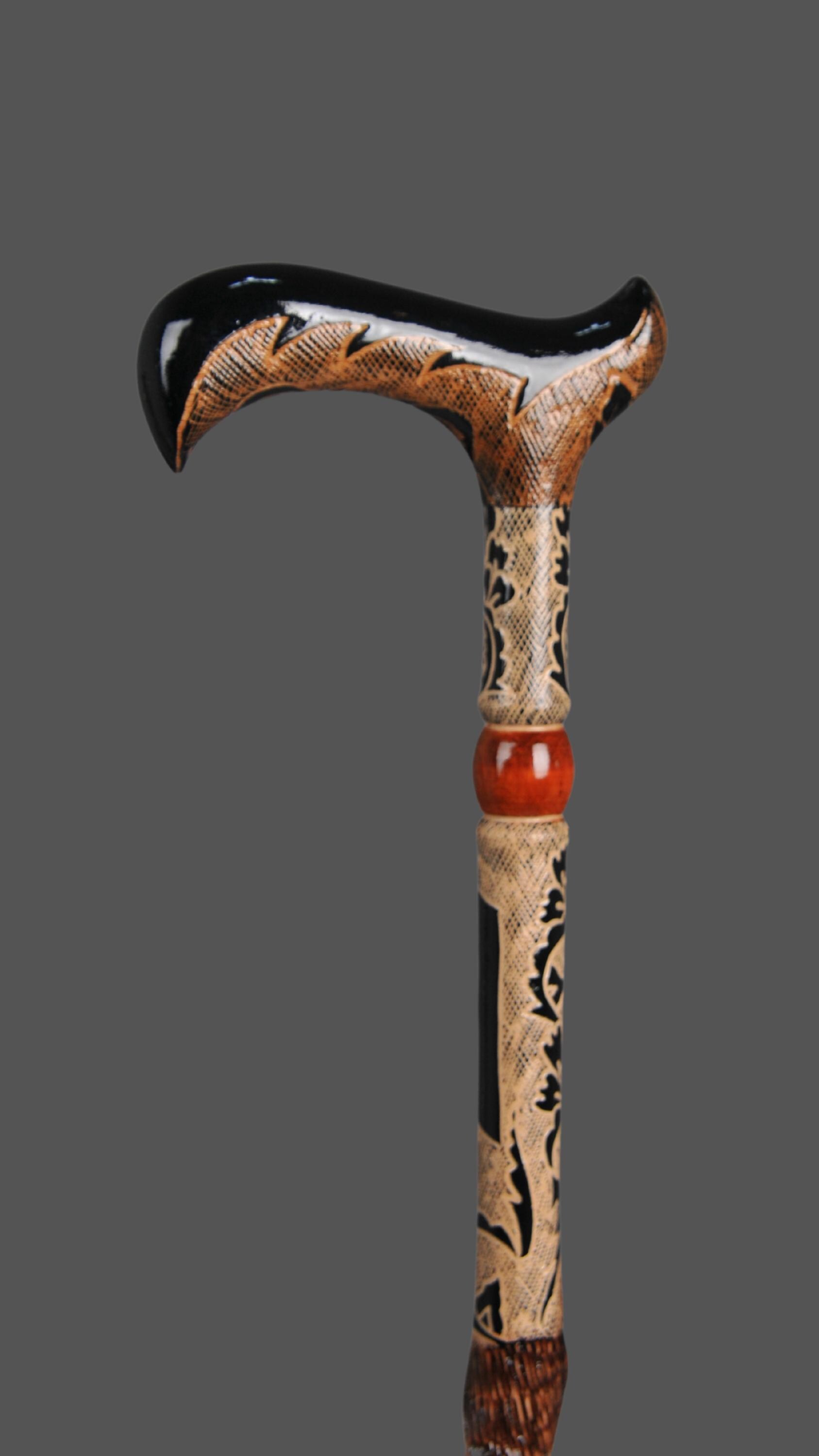 The Ember Serpent – Handmade Wooden Cane, Carved Walking Stick, Unique ...
