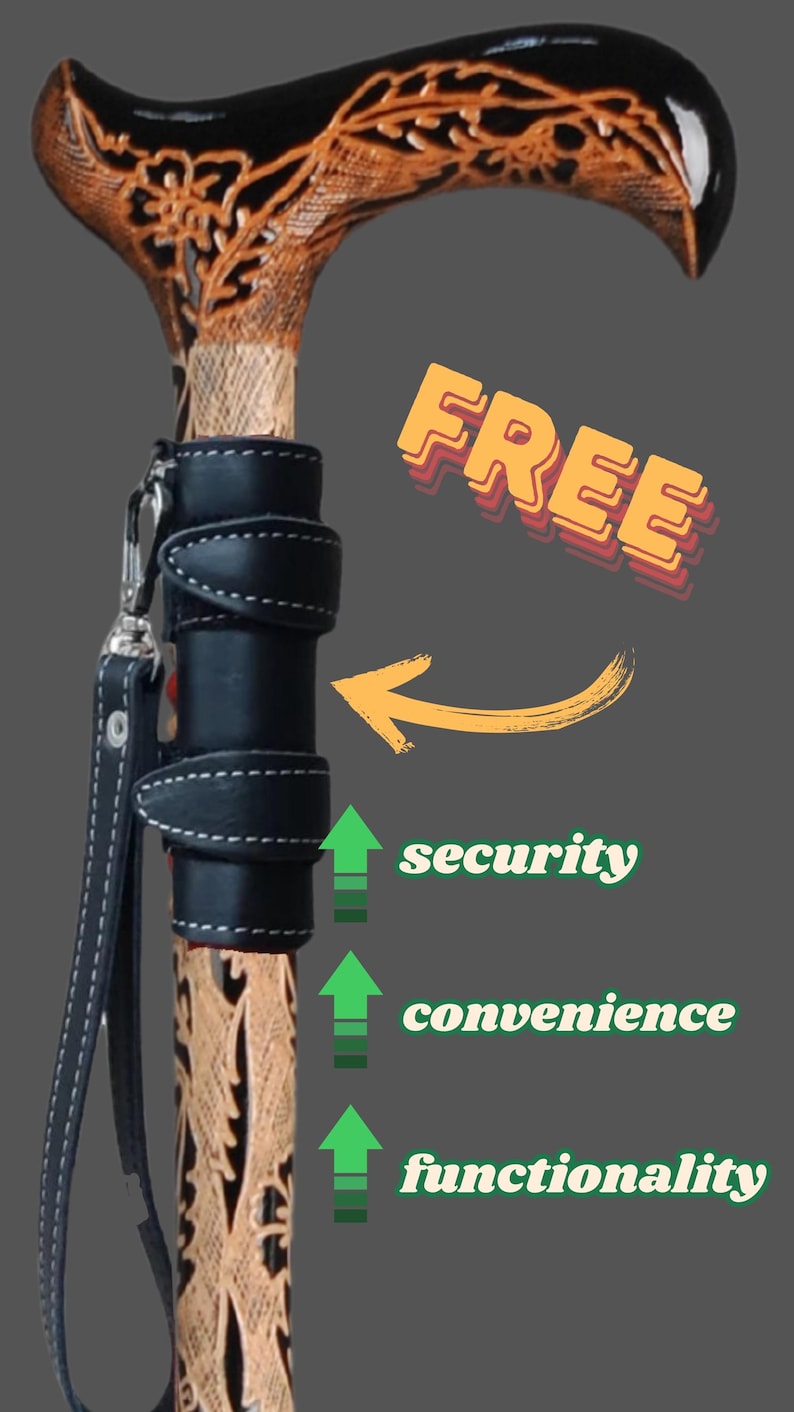 Multicolor Hand-carved Walking Cane – Stunning Wooden Craftsmanship ...