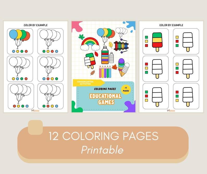 Kindergarten Color Printables: Fun Coloring Pages & Worksheets for ...