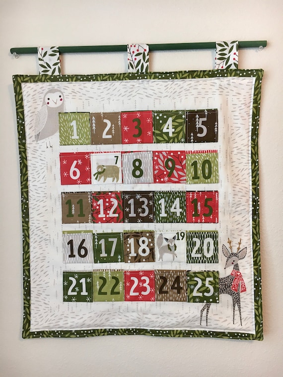 Wall Hanging Advent Calendar Christmas Countdown Woodland | Etsy