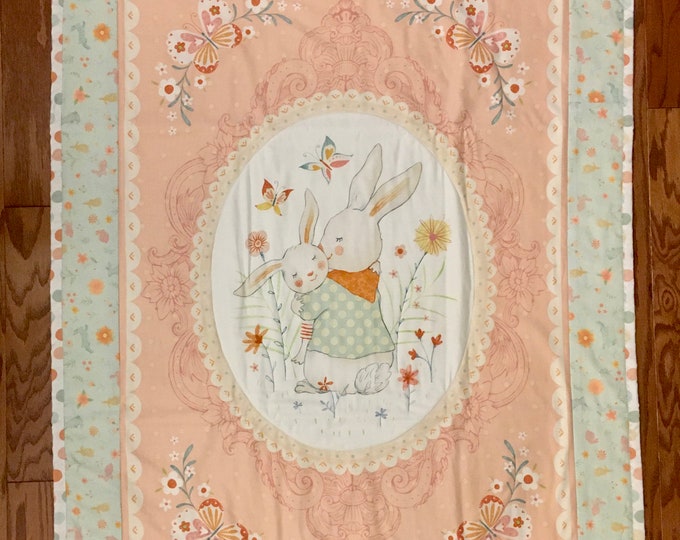 Handmade Lap Quilt Blanket, Mommy & Me Bunny Quilt, Newborn Gift ...