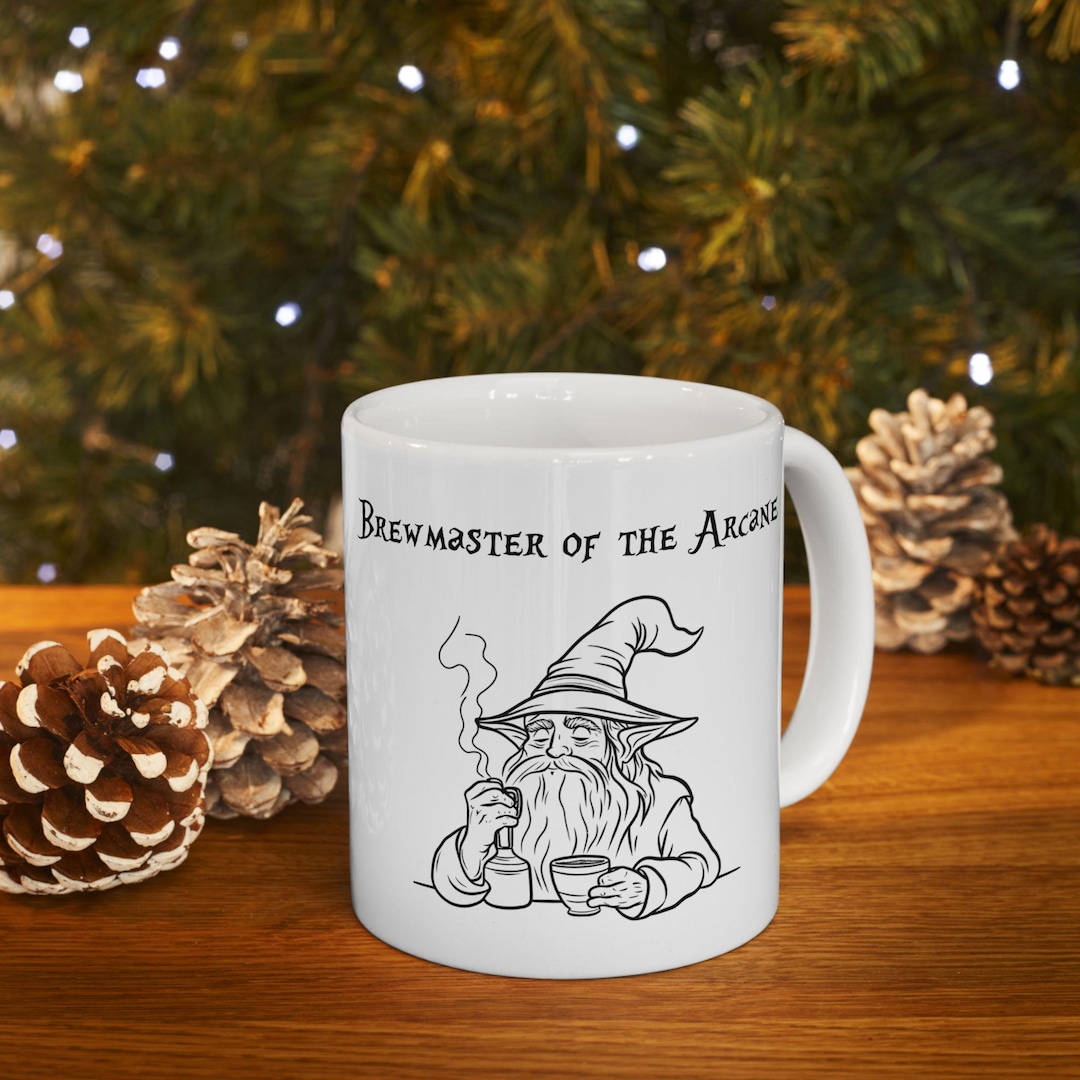 Brewmaster of the Arcane, Wizard Coffee Mug, Handmade Ceramic Cup ...