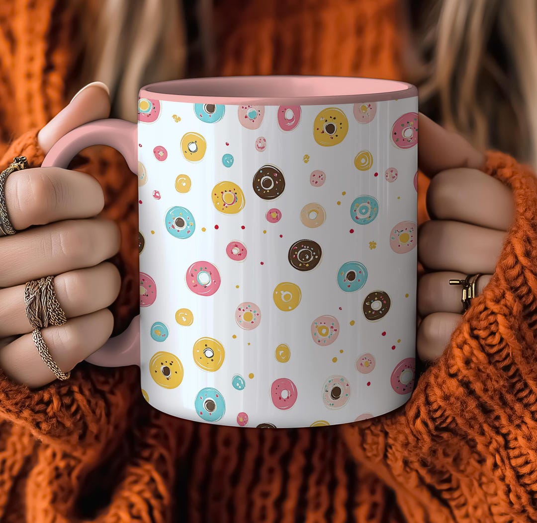 Donut Mug, Donut, Doughnut, Donut Coffee Mug, Cute Coffee Mug, Donut ...