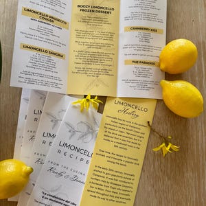 Custom Limoncello Recipe Guide Personalized 8 Recipes - Elevate Your Gifting Game! Digital ...