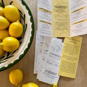 DIGITAL DOWNLOAD Limoncello Recipe Guide Gift Insert - Elevate Your ...