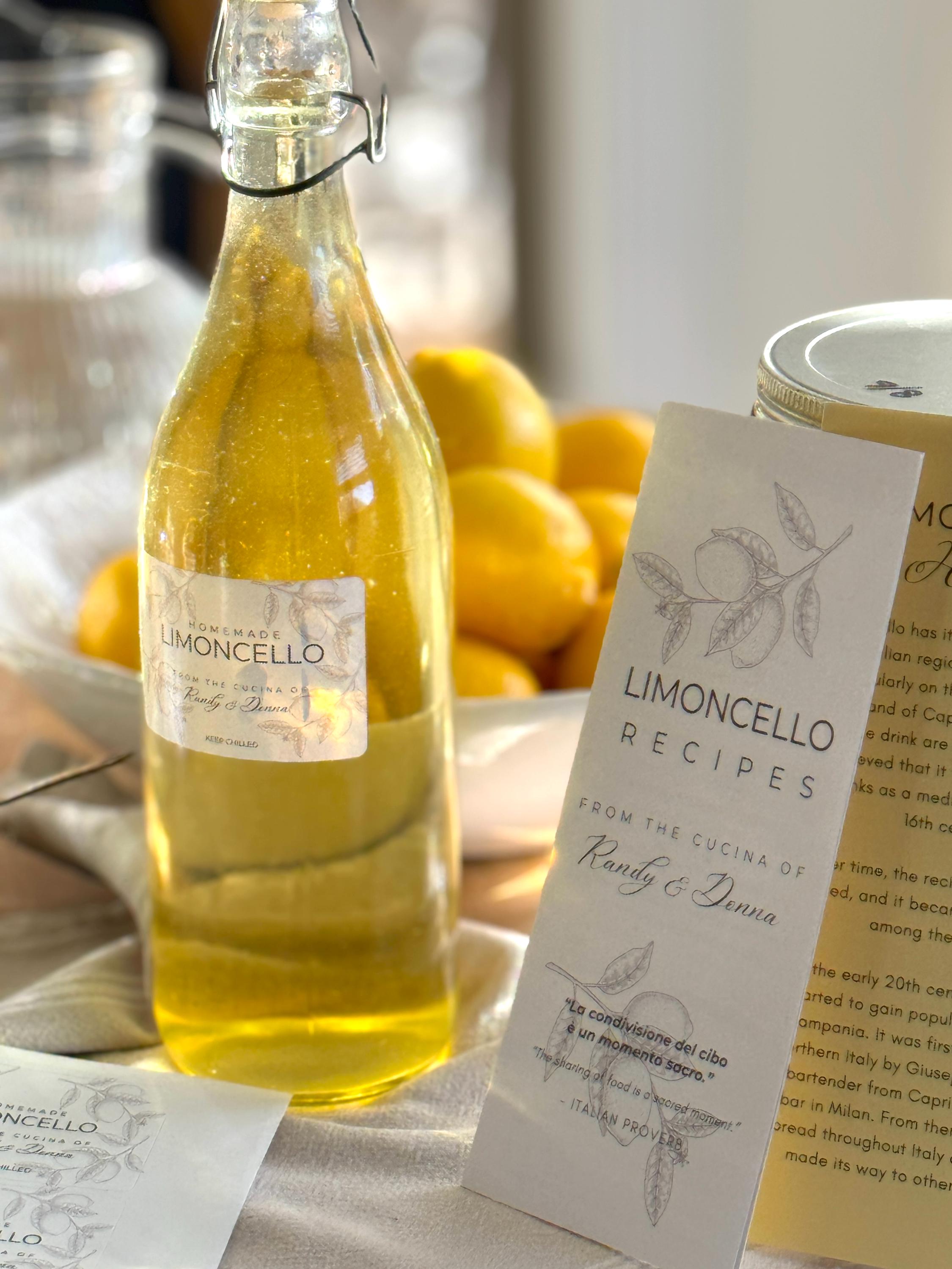 Custom Limoncello Recipe Guide Personalized 8 Recipes - Elevate Your Gifting Game! Digital ...