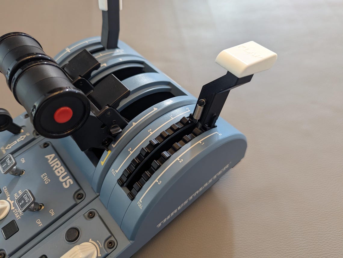 Boeing Flap & Spoiler Lever Mod for Thrustmaster TCA Airbus Quadrant ...