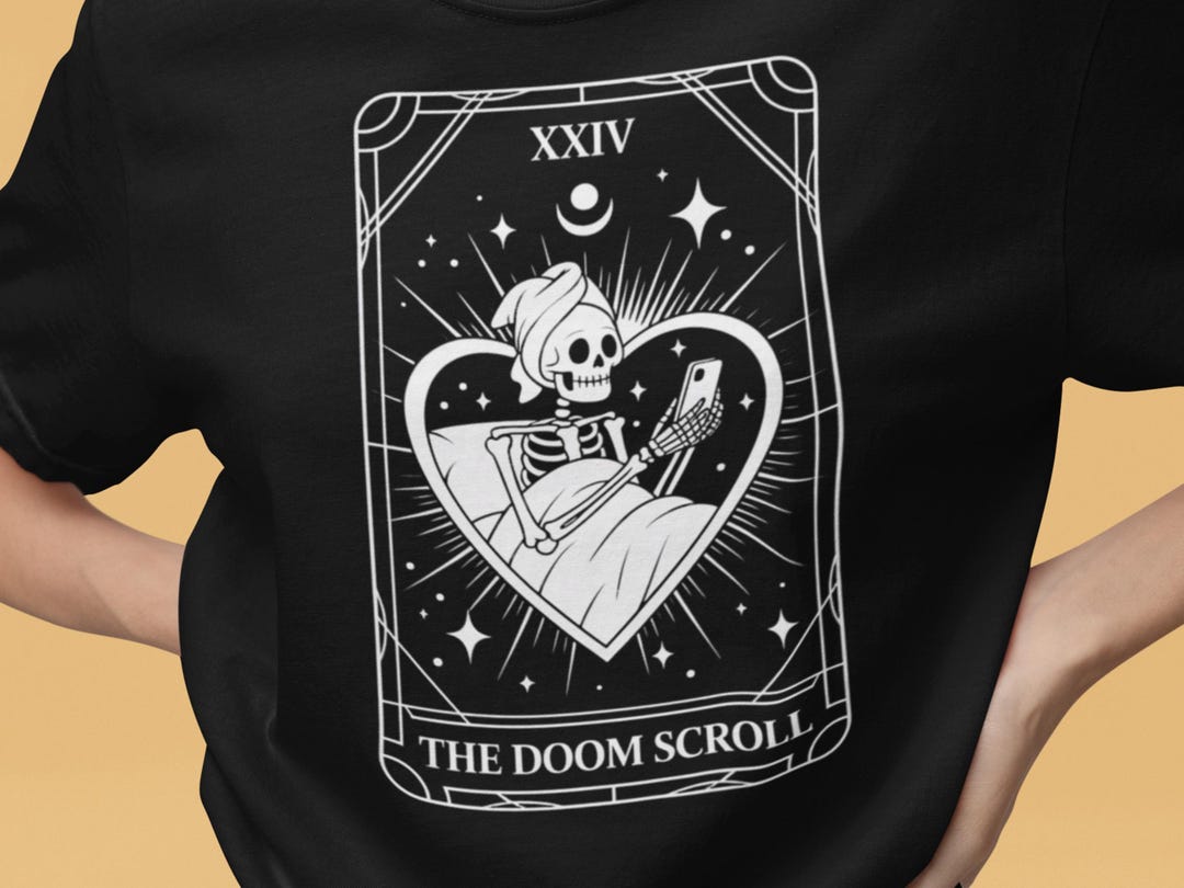 Doom Scroll Tarot Card Comfort Colors Shirt, Tarot Shirt, Witchy Vibes ...