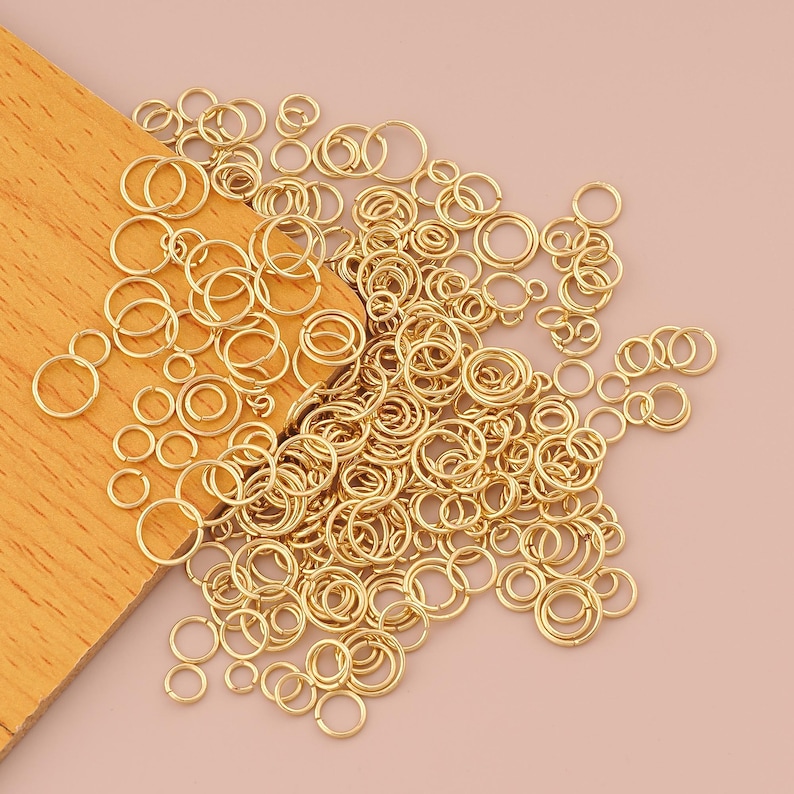 100pcs 18K Gold Open Jump Rings,minimalist Jump Rings,gold Jump Rings ...
