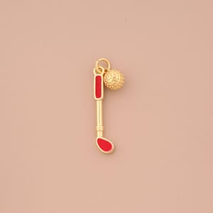 18K Gold Golf Club Charms,enamel Golf Charms Pendants,golf Club Charm ...