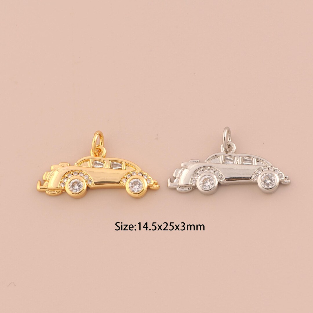 18K Gold Luxury Car Charms,cz Pave Car Charms Pendants,luxury Car Charm ...