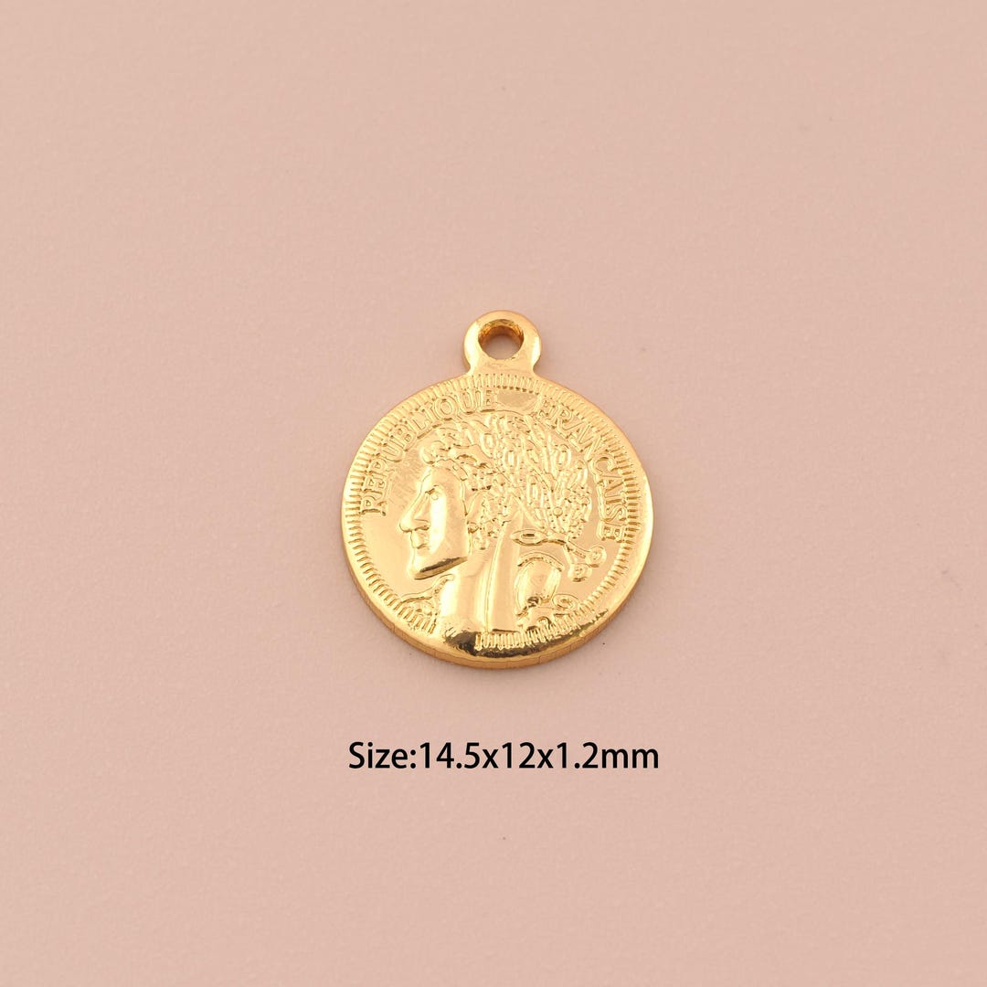 18K Gold Coins Charms,portrait Charms Pendants,characters Charm for DIY ...