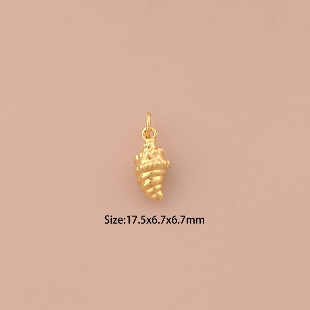 18K Gold Conch Charms,conch Charms Pendants,conch Charm for DIY Jewelry ...