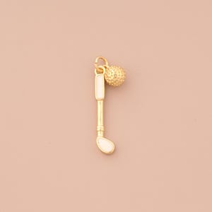 18K Gold Golf Club Charms,enamel Golf Charms Pendants,golf Club Charm ...