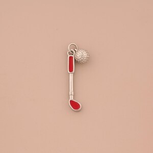 18K Gold Golf Club Charms,enamel Golf Charms Pendants,golf Club Charm ...