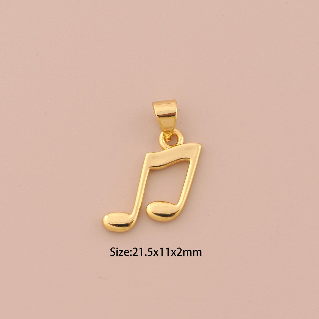 18K Gold Musical Note Charms,musical Note Charms Pendants,musical Note ...