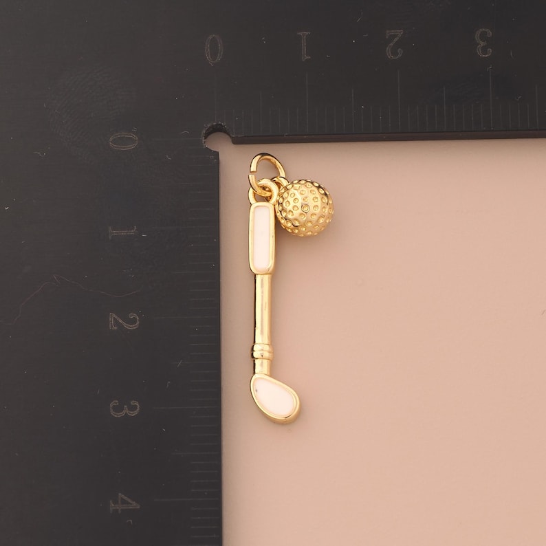 18K Gold Golf Club Charms,enamel Golf Charms Pendants,golf Club Charm ...