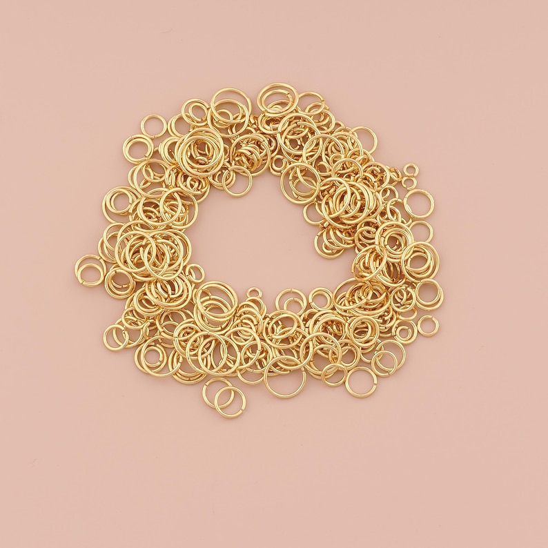 100pcs 18K Gold Open Jump Rings,minimalist Jump Rings,gold Jump Rings ...