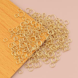 100pcs 18K Gold Open Jump Rings,minimalist Jump Rings,gold Jump Rings ...