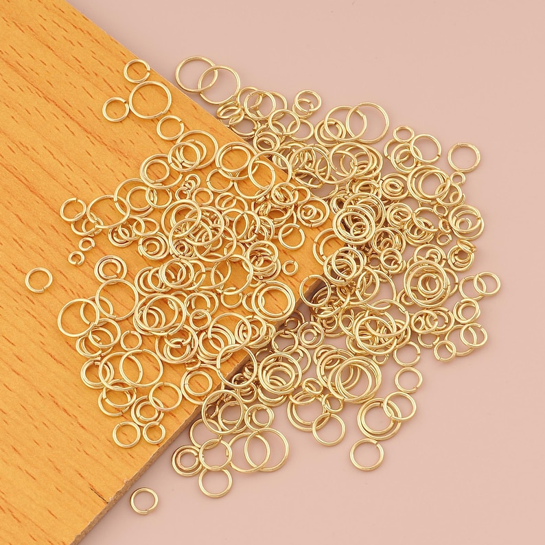 100pcs 18K Gold Open Jump Rings,minimalist Jump Rings,gold Jump Rings ...