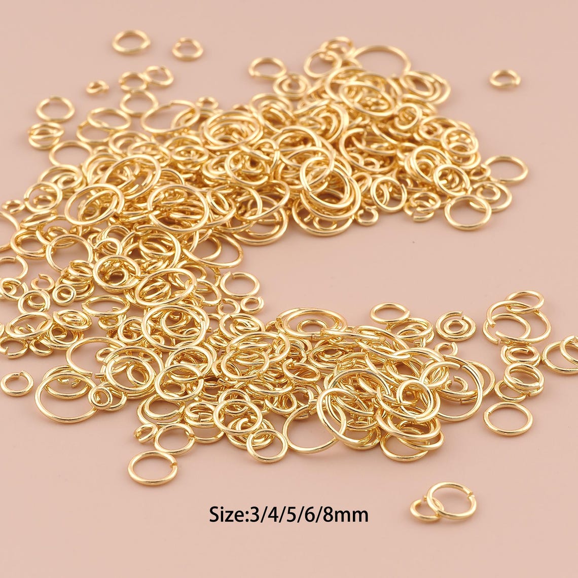 100pcs 14K Gold Open Jump Rings,minimalist Jump Rings,gold Jump Rings ...