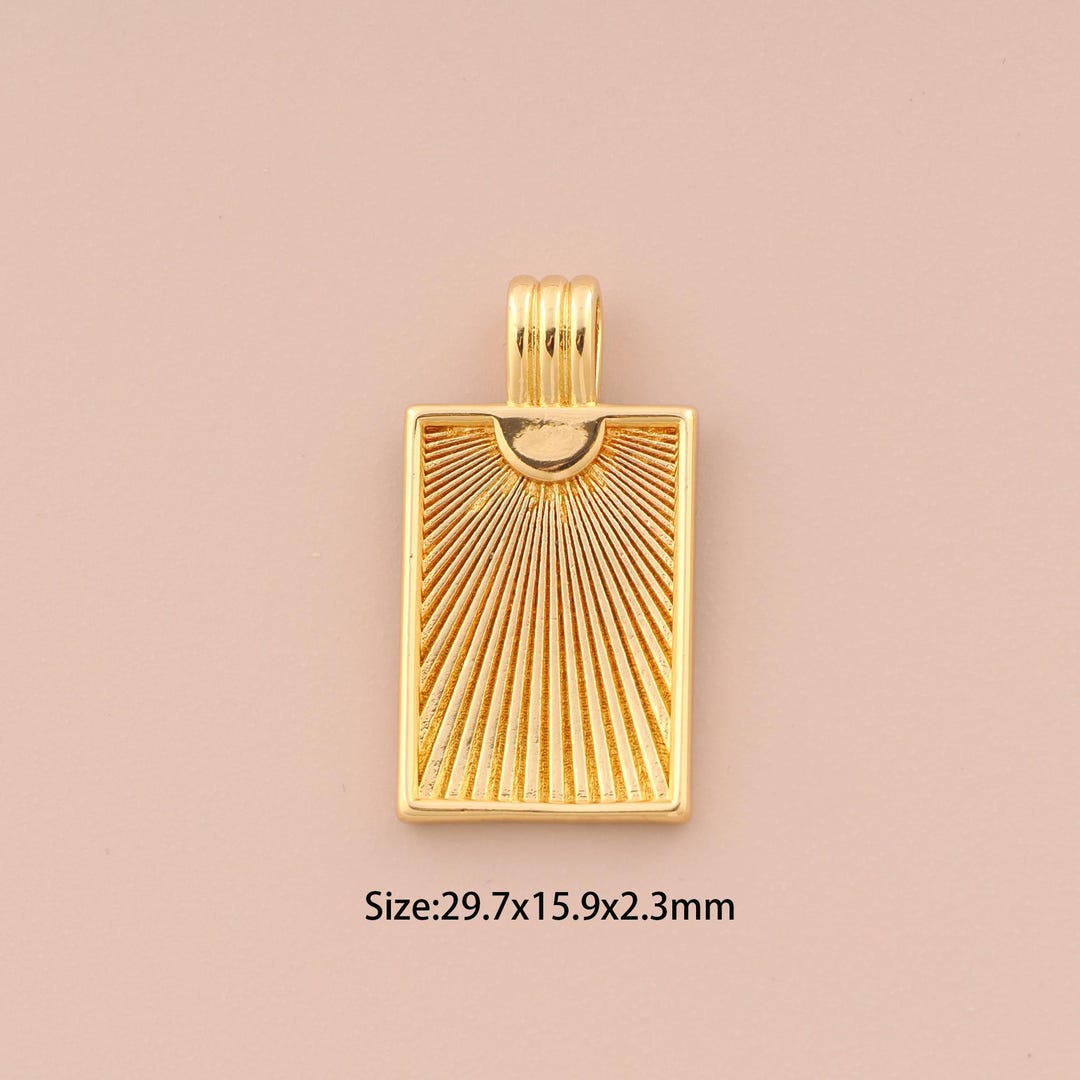 18K Gold Square Charms,minimalist Charms Pendants,square Charm for DIY ...