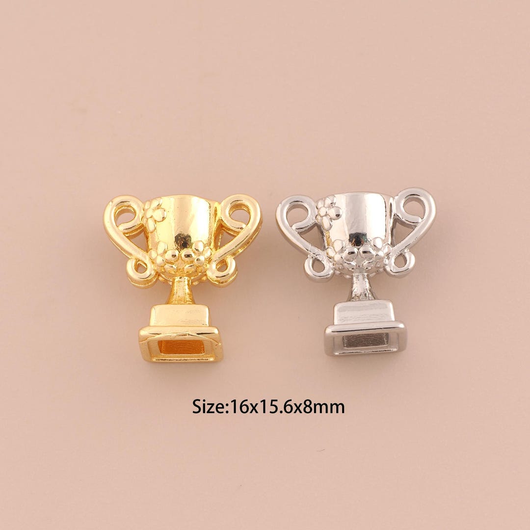 18K Gold Trophy Charms,minimalist Charms Pendants,trophy Charm for DIY ...