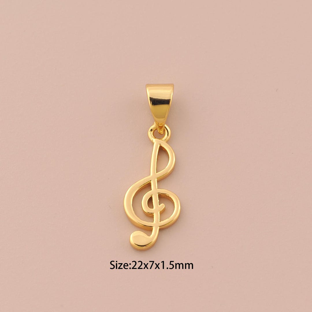 18K Gold Musical Note Charms,musical Note Charms Pendants,musical Note ...