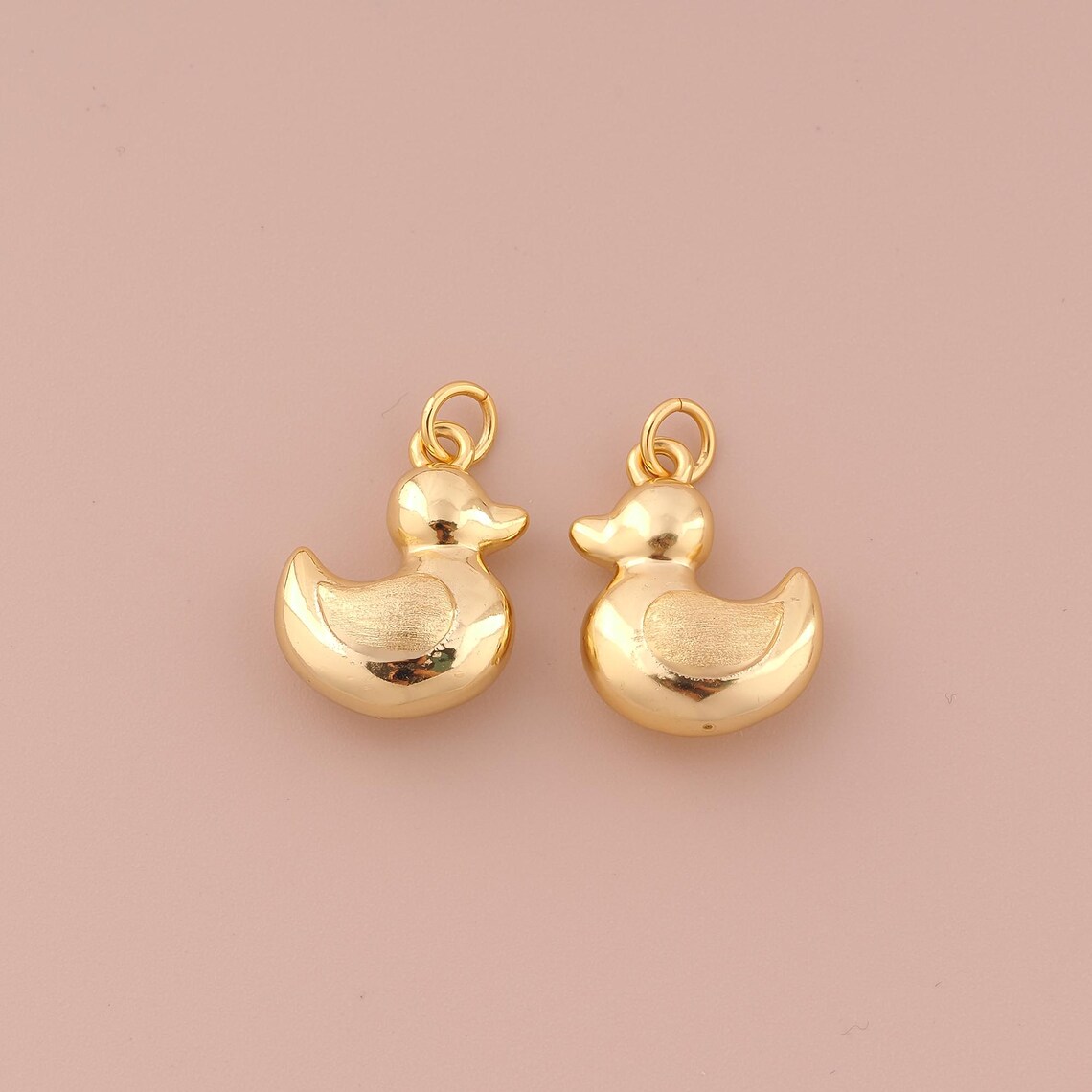 18K Gold Duck Charms,minimalist Charms Pendants,duck Charm for DIY ...